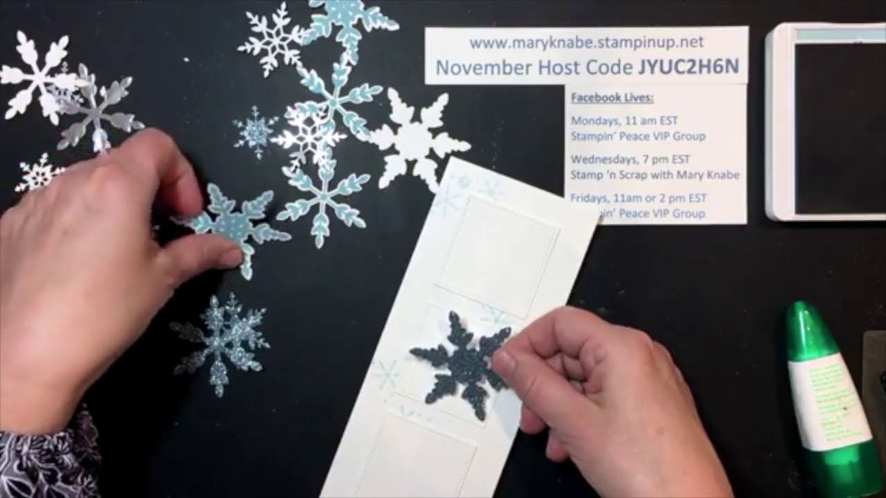 Snowflake Wishes Bundle Slimline Card - YouTube