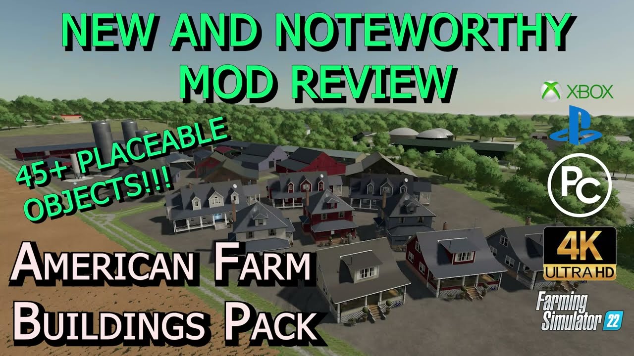 American Farm Building Pack | Mod Review | Farming Simulator 22 - YouTube