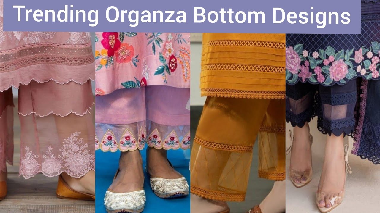 Trending Organza Bottom Designs | Bottom Design Idea| Stylish Plazo ...