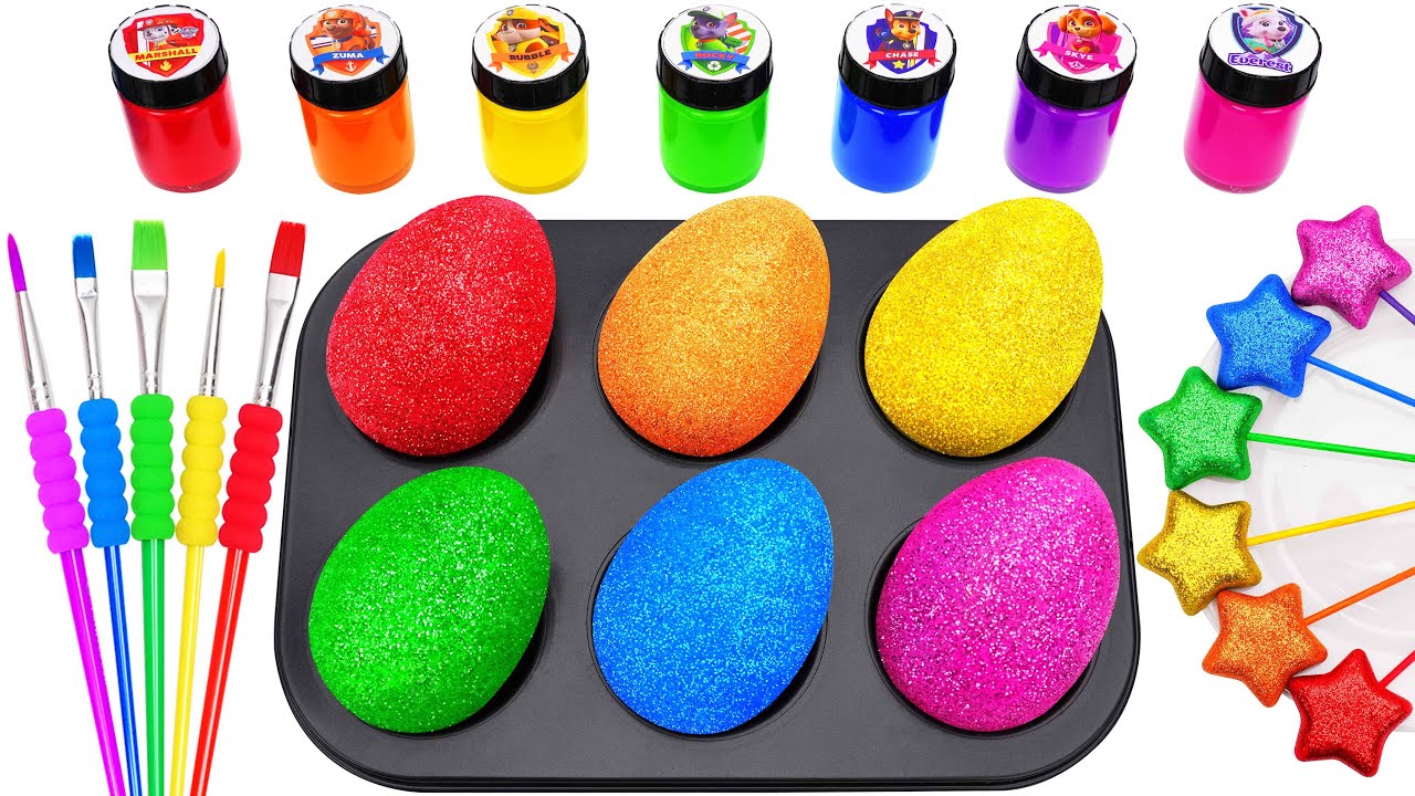 Satisfying Video | How to Make Rainbow Mixing All Candy in Color EGGS ...