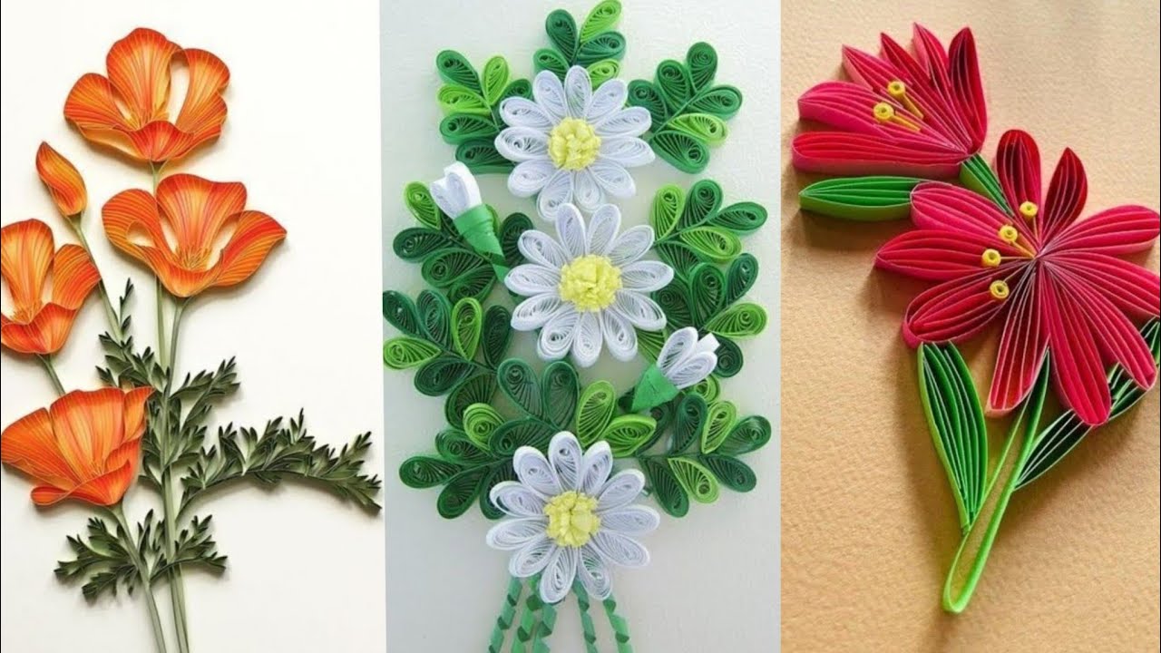 Embellishing 100+Quilling paper Flower Bouquets Delivery for wall ...