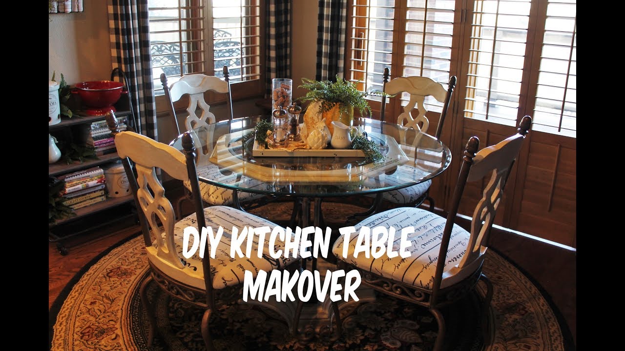 DIY Kitchen Table Makeover - YouTube