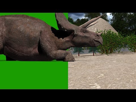 Triceratops animations green screen footage