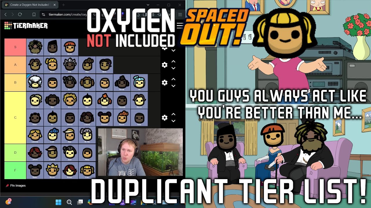 Duplicants Tier List! Stress / Overjoyed Responses Guide (ONI: Spaced ...