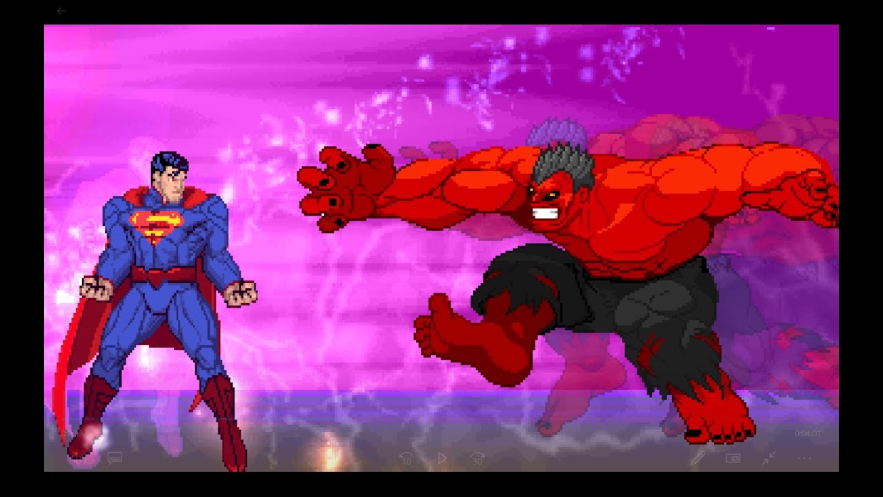 Red Hulk v Superman - Close Call | Marvel v DC | Mugen - YouTube