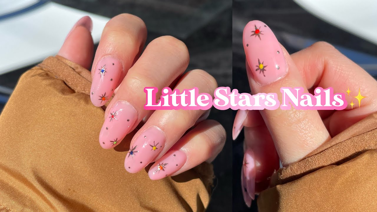 ASMR Doing my Little Star Nails / How to do Self gel-x nails ...