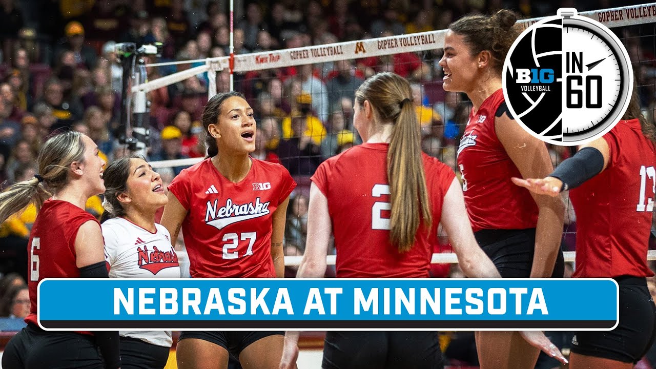 Nebraska at Minnesota | Nov. 25, 2023 | B1G Volleyball in 60 - YouTube