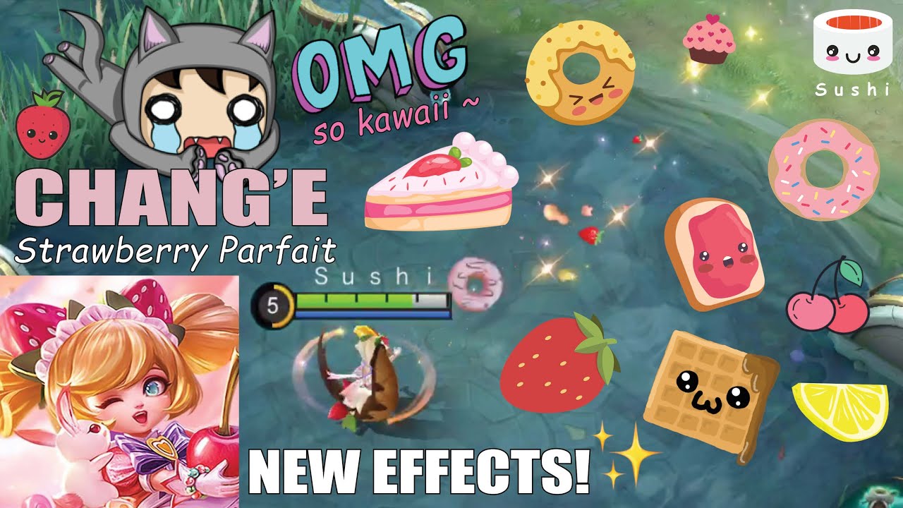 Chang’e Starlight 'Strawberry Parfait' NEW and Improved Effects! 🍰🍓🍩🍒 ...