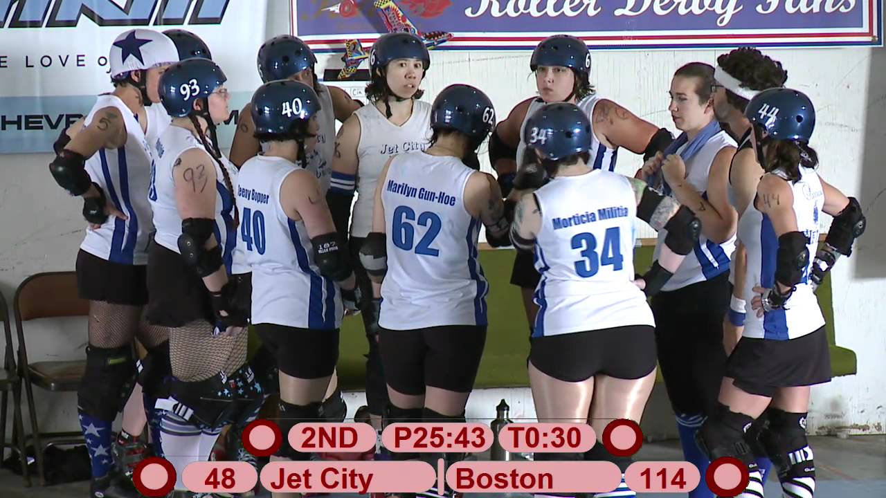 Everett Jet City Roller Girls vs. Boston Derby Dames - YouTube