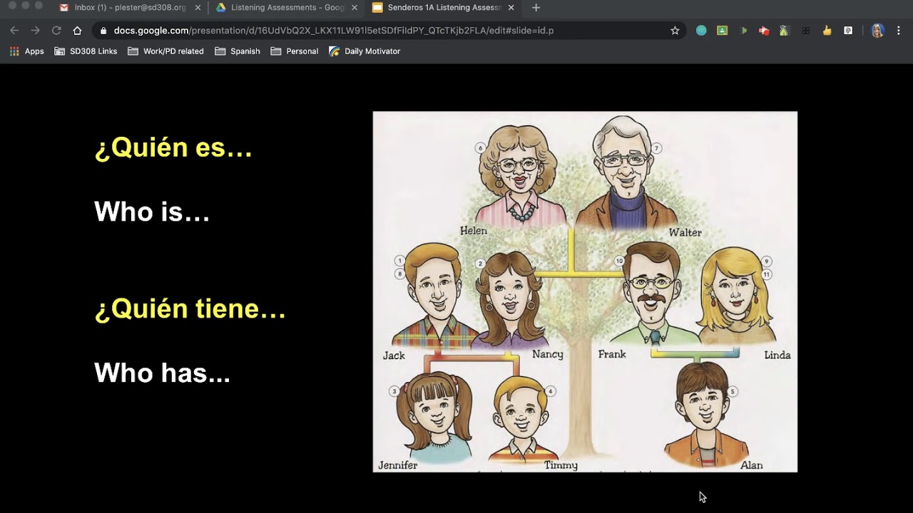 Senderos 1A Lección 3 Practice Listening Assessment - YouTube