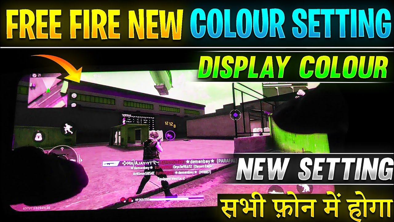 Change Graphics colour in free fire | Display colour change setting ...