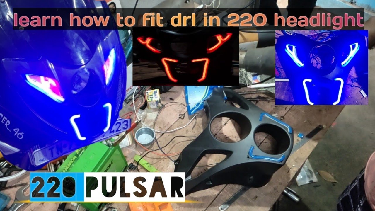 pulsar 220 drl modified /220 drl light fitting /drl light for 220 ...