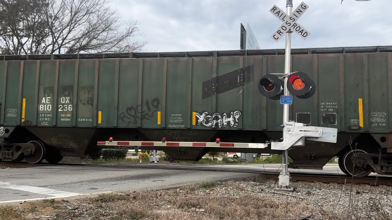 Random Csx train near Selma nc (EX CNW HOPPER CAR) - YouTube