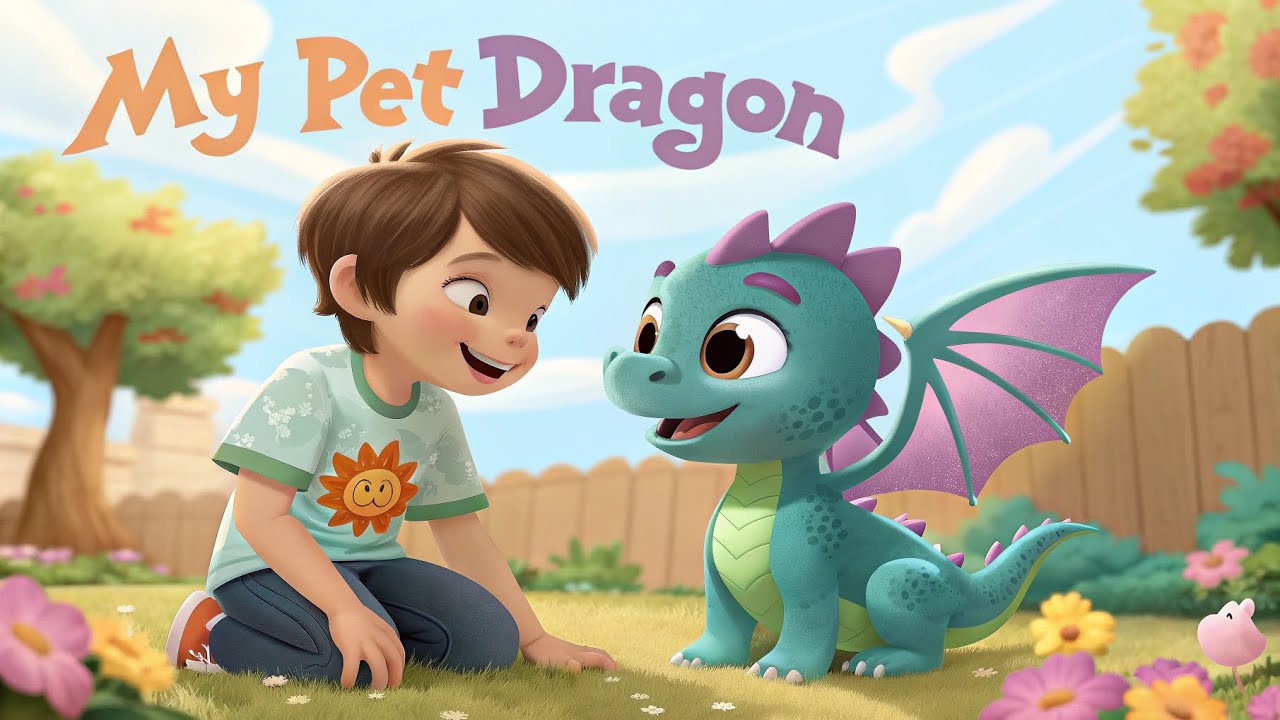 My Pet Dragon | Fun Kids Song with Cute Dragon & Boy | HappyChirps TV ...