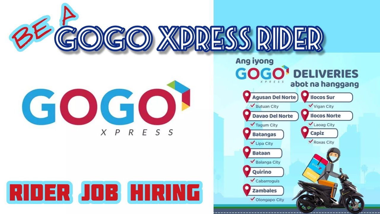 PAANO MAG APPLY GOGO XPRESS RIDER | Rider Job Hiring - YouTube