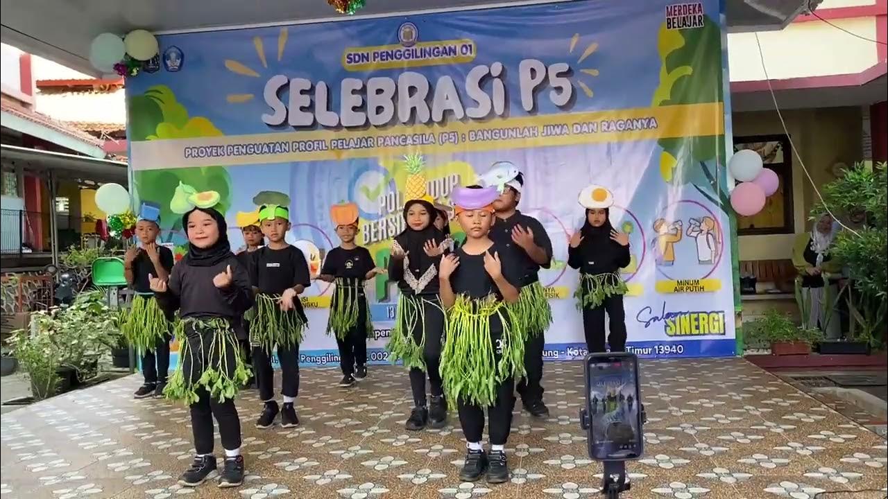 Senam Ayo Gemar Makan Buah dan Sayur - SDN Penggilingan 01 - YouTube