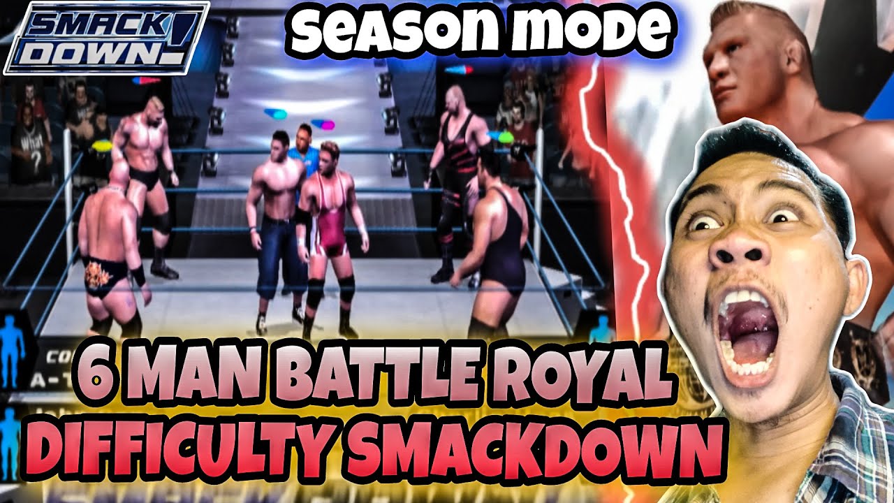 6 MAN BATTLE ROYAL BROCK LESNAR MODE MONSTER ‼️ DIFFICULTY SMACKDOWN ...