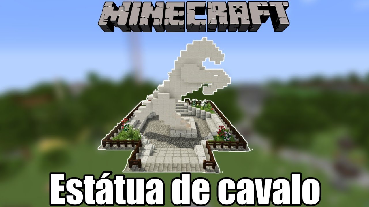 Minecraft - Praça com Estátua de Cavalo - Tutorial - YouTube