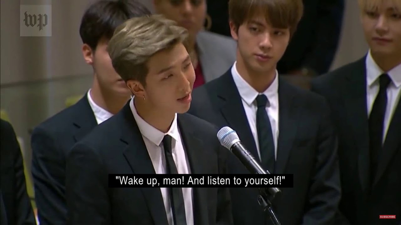 방탄소년단(BTS) RM 유엔(UN)연설 (4) - YouTube