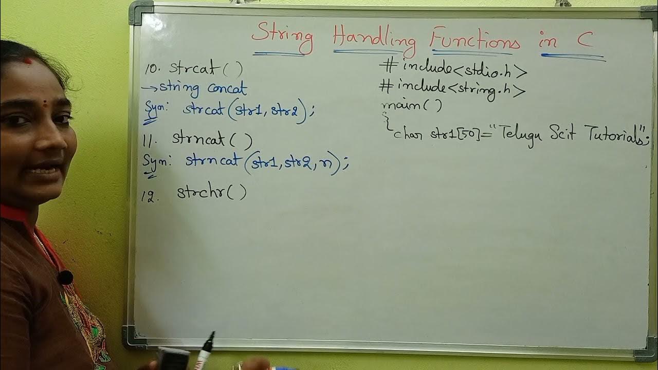 C Language ||Strings in C : Part-6||String Handling Functions : Part-C ...