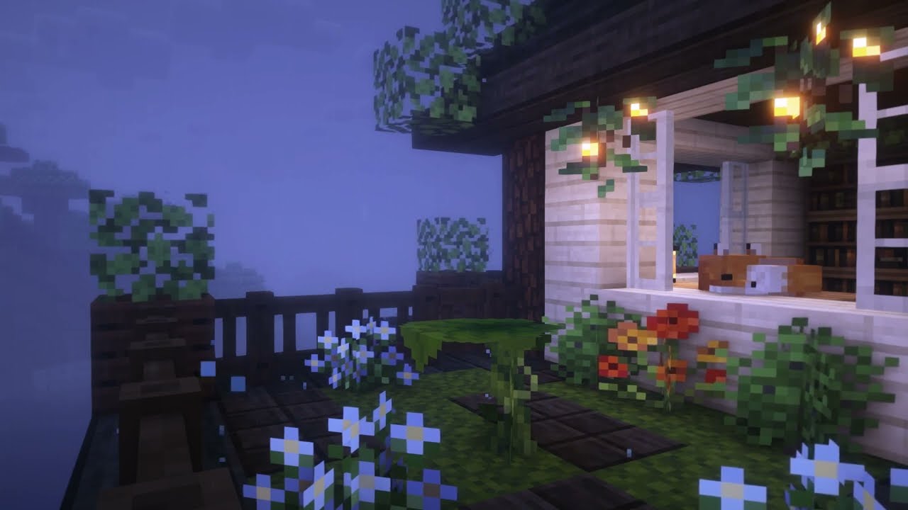 Just relax with cozy rainfall 💤 minecraft relaxing ambience 💤 10 hours ...
