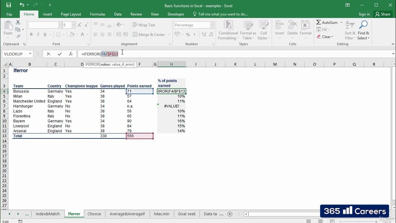 88: Using Excel's Iferror Function to Trap Spreadsheet Errors - YouTube