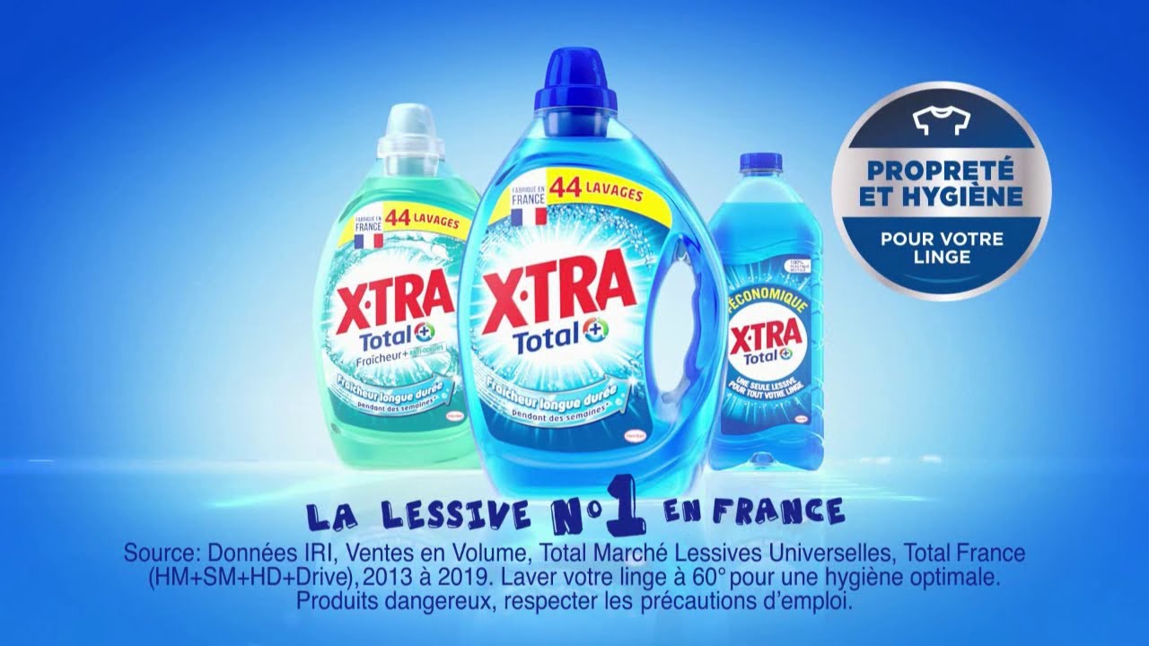 X-Tra total + "la lessive n°1 en France" Pub 15s - YouTube