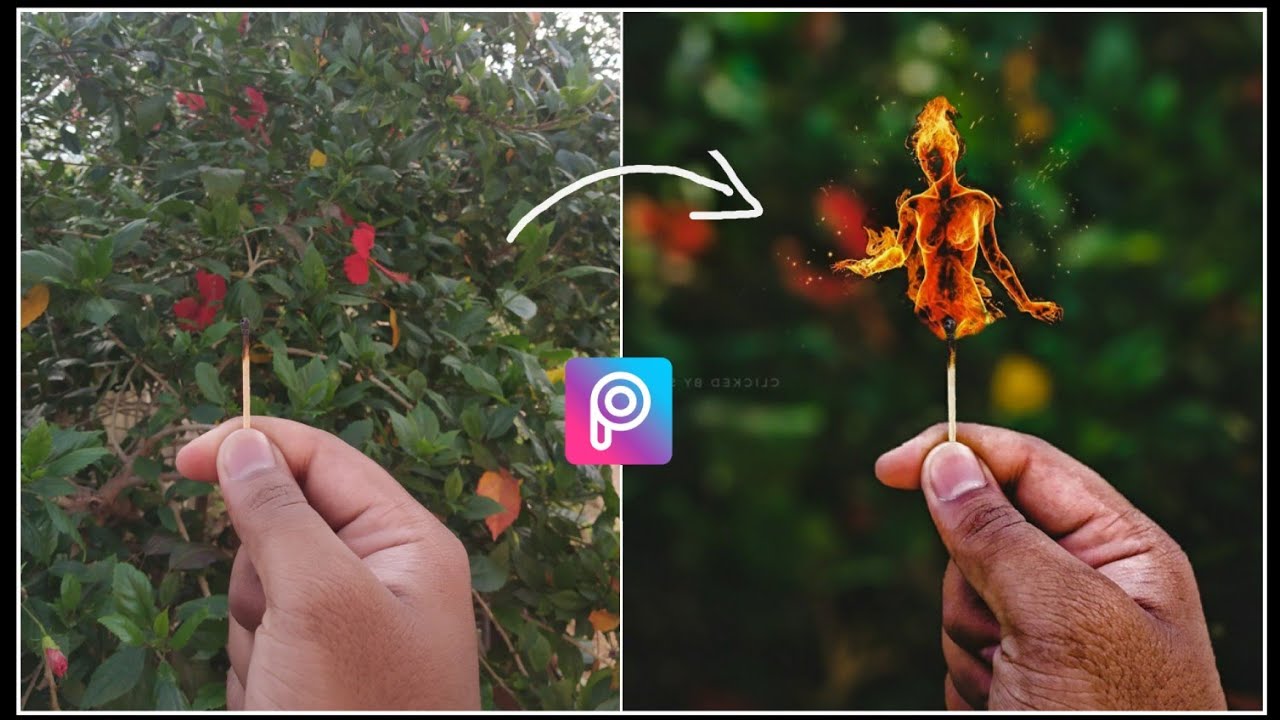 Match stick Photo Editing | PicsArt Editing Tutorial - YouTube
