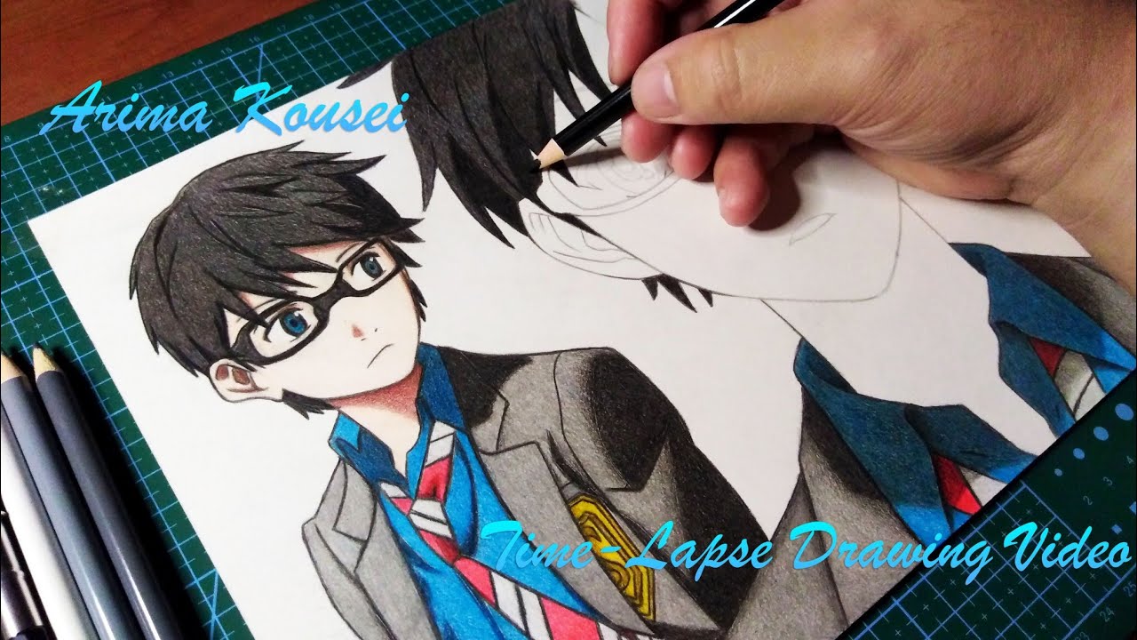 How to draw Arima Kousei || You're lie in April - YouTube