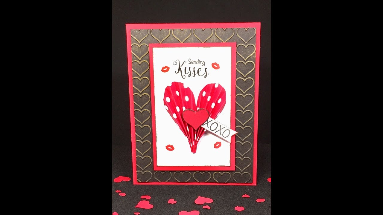 Folded Heart Fan Card/Maymaymadeit Design Team Project - YouTube