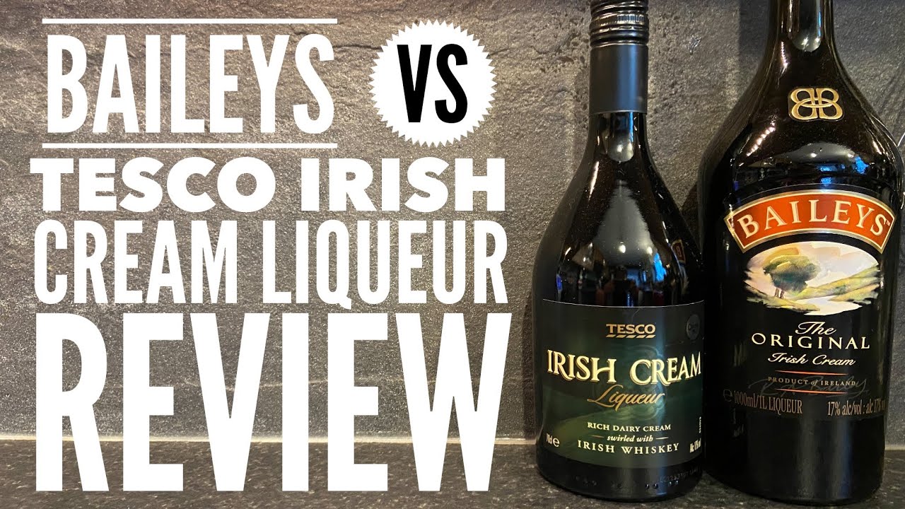 Baileys Original Irish Cream Vs Tesco Irish Cream Liqueur - YouTube