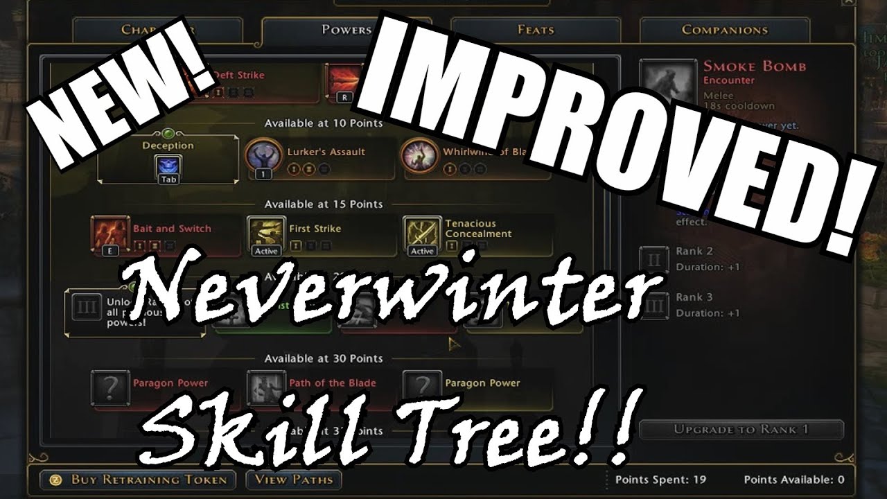 Neverwinter - New Power Tree, Skill redesign, and the price of Respec(t ...