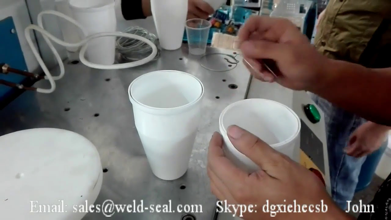 High Frequency Plastic Induction Welding Machine For Ice Cup Metal Iron ...