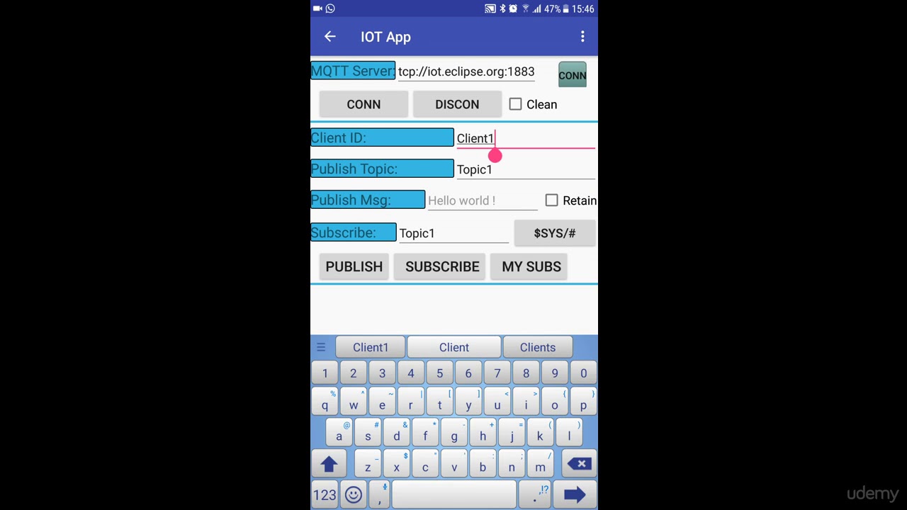 Develop MQTT Client Android App : The Final App on Android - a quick ...