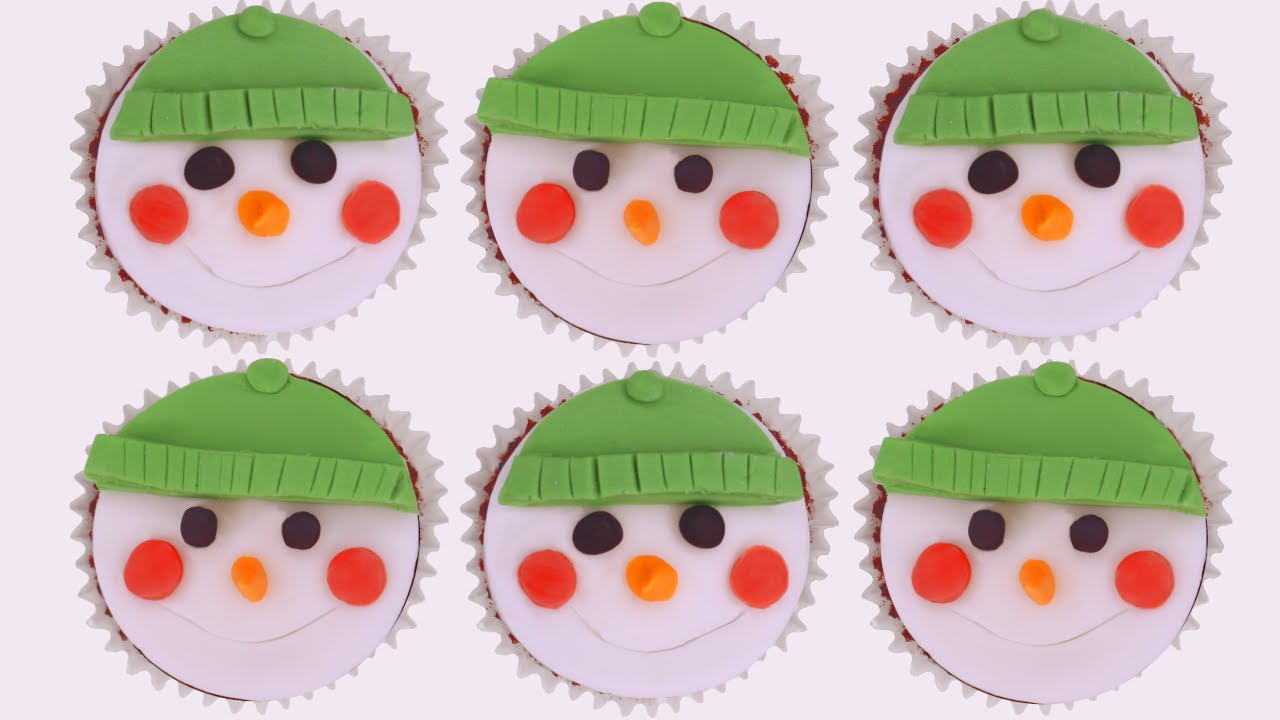 Christmas Snowman Cupcakes! How To Christmas Cupcake Ideas #Shorts ...