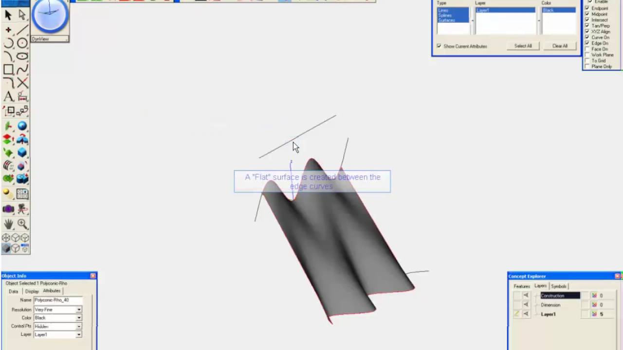 Polyconic Surface: Flat Tutorial - #9 Geometry Tools - AeroPack ...