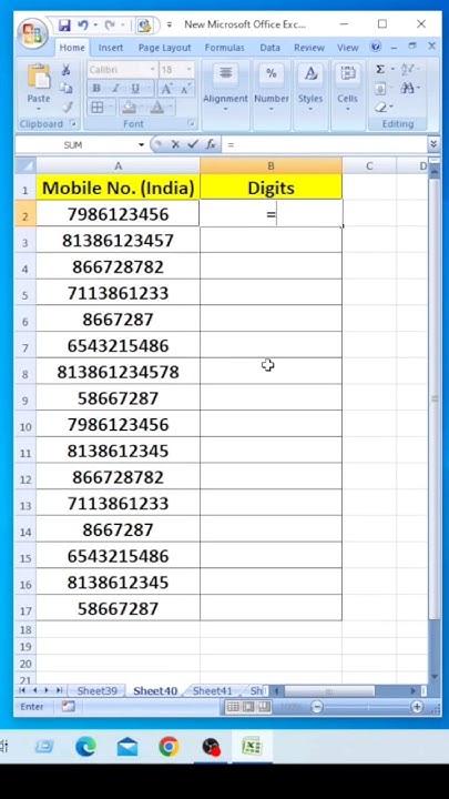 How to Count Mobile No. Digits in MS Excel🔥Use Digits Formula in MS Excel🔥 - YouTube