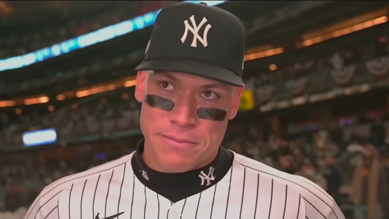 Aaron Judge Postgame Interview after Yankees Win Game 2! - YouTube