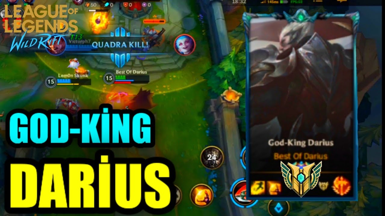 God-King Darius Skin Gameplay (LEGENDARY SKİN + QUADRAKİLL) - LoL Wild ...