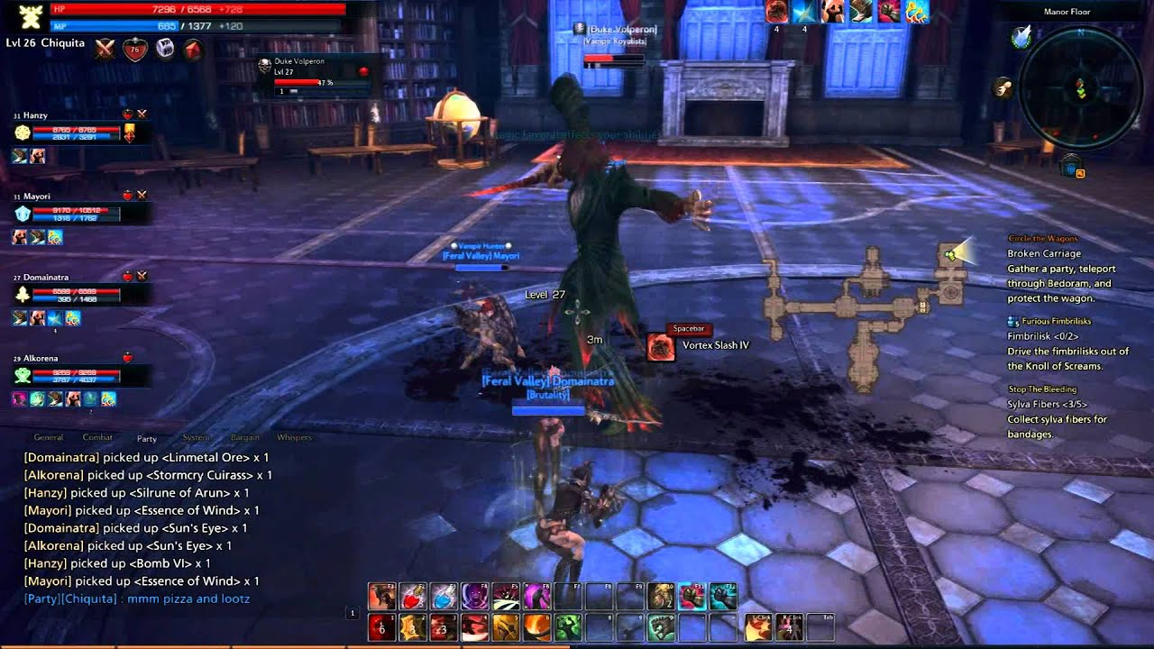 TERA Sinistral Manor 1st Boss Fight - YouTube