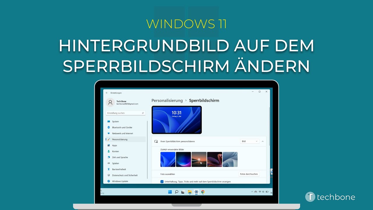 Hintergrundbild auf dem Sperrbildschirm ändern [Windows 11] - YouTube