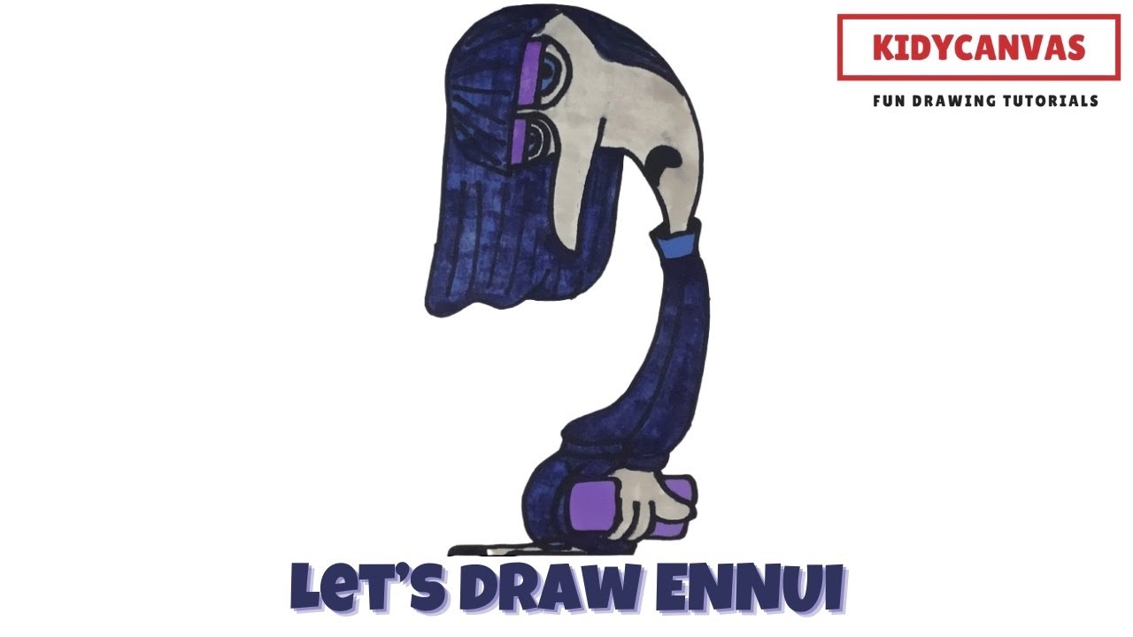 How to Draw Ennui from Inside Out 2 😴 | Pixar Character Drawing ...