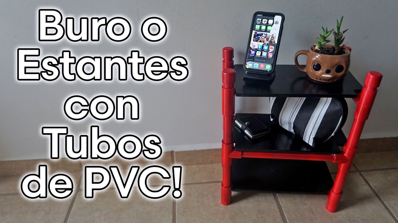 Como Hacer un BURO O ESTANTES CON TUBOS DE PVC - YouTube