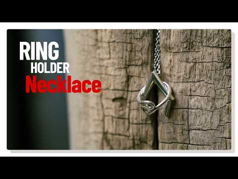 A Minimal Ring Holder Necklace - Handmade Silver jewelry ASMR