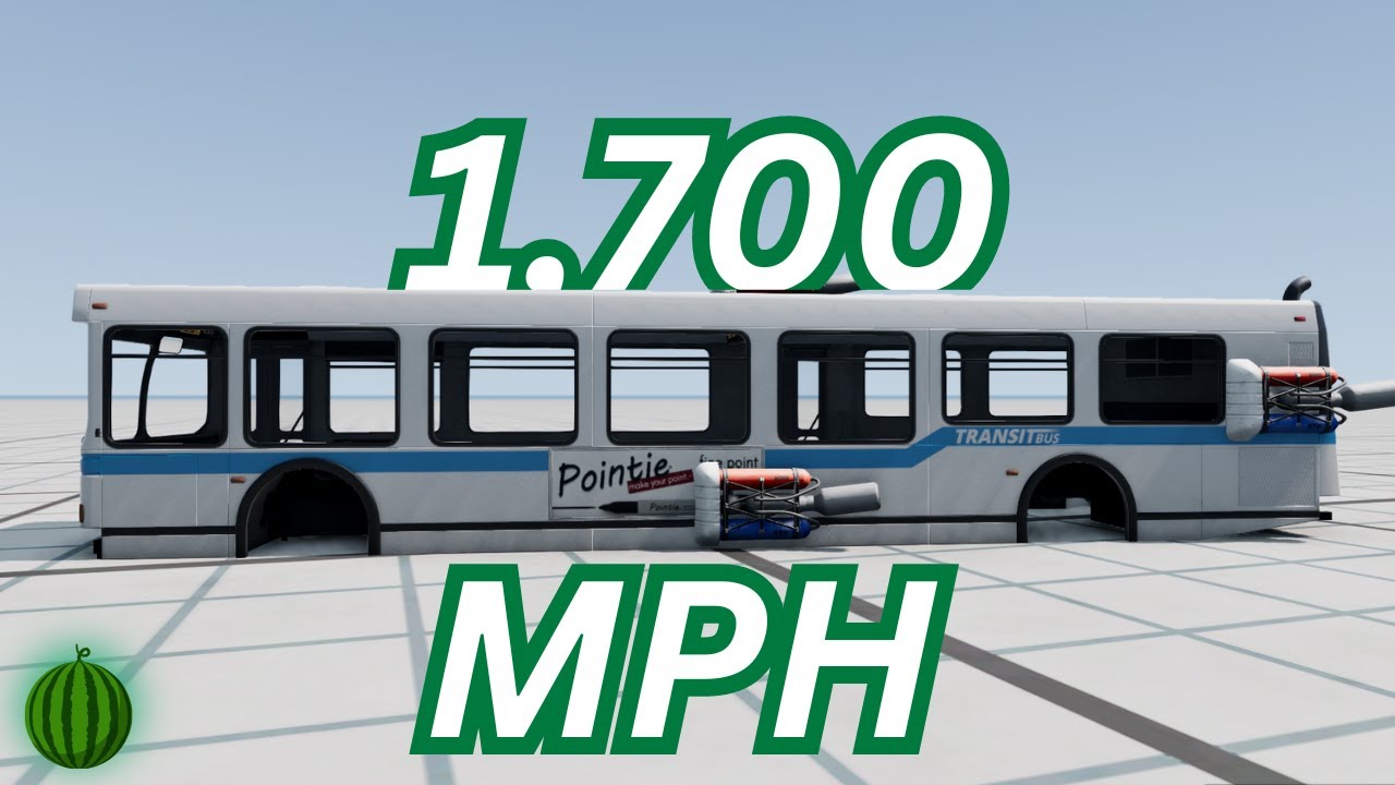 I Made the FASTEST BUS in Beam.NG Drive (1,700 MPH) - YouTube