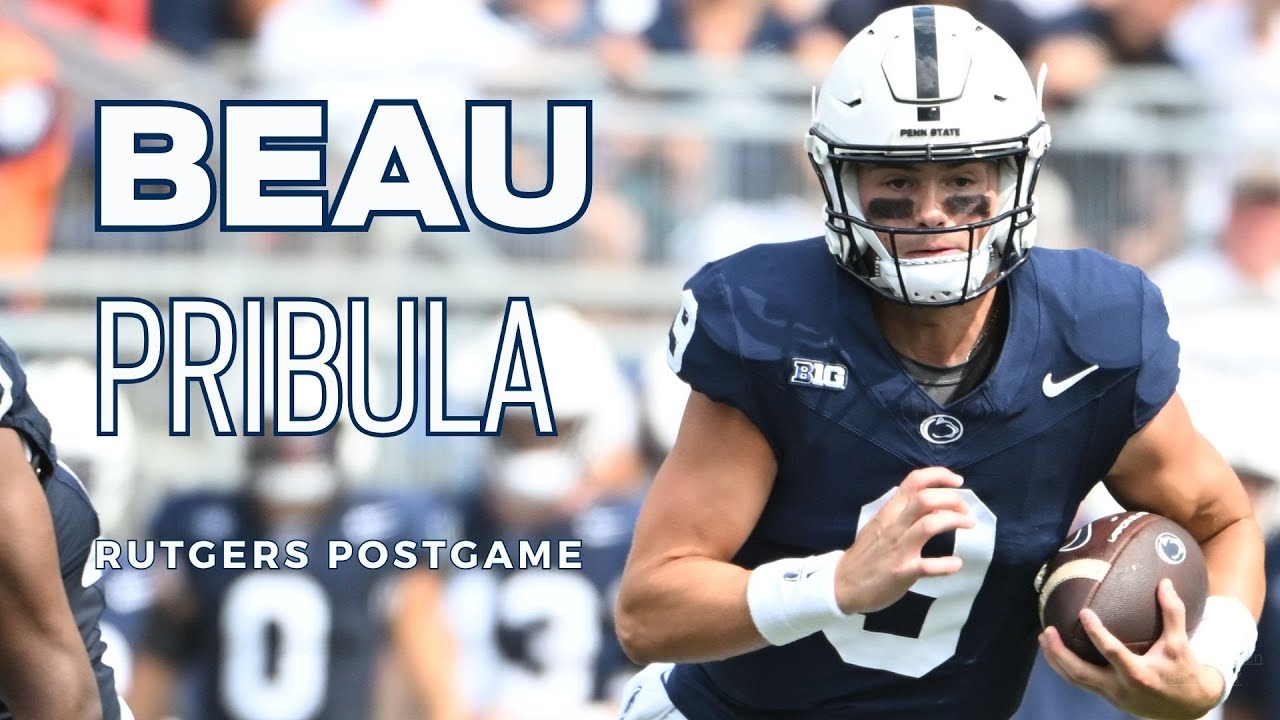 Penn State QB Beau Pribula recaps win over Rutgers - YouTube