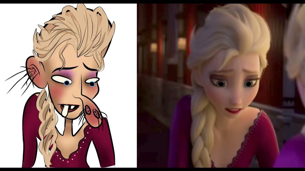 frozen 2 drawing meme - into the unknown disney cartoon meme -drawing ...