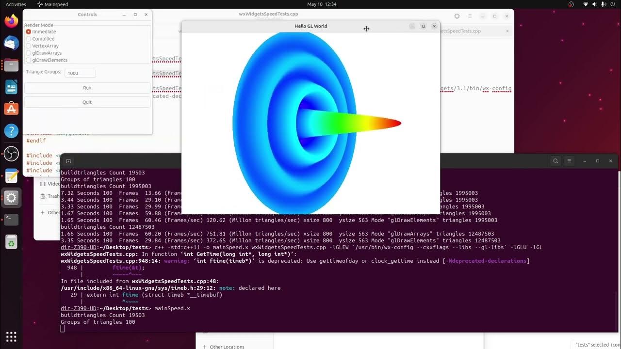 The Fastest wxWidgets OpenGL Graphics for uBuntu 23.04 - YouTube