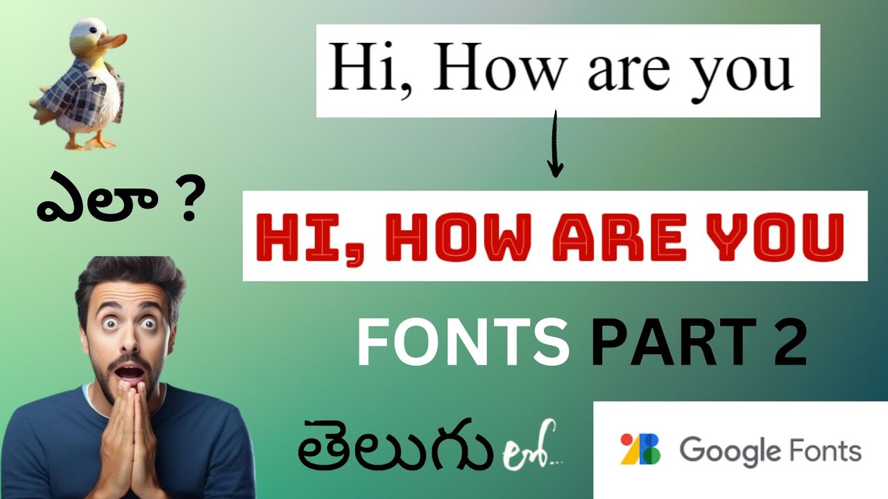 Web Development Css Fonts Part 2 Detail Explanation In Telugu Lesson 11 Part 2 Youtube