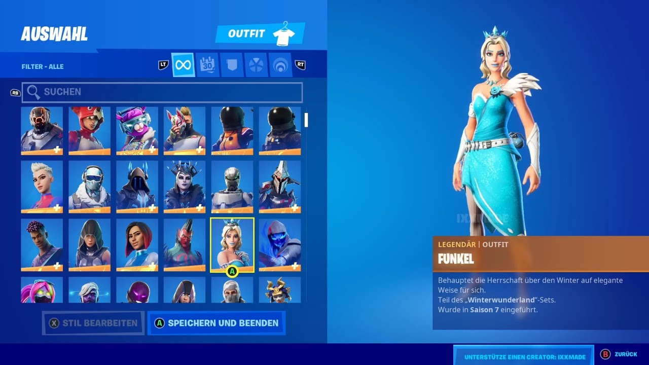 FUNKEL | LEGENDÄR | OUTFIT | SKIN | FORTNITE | FNSIDE - YouTube